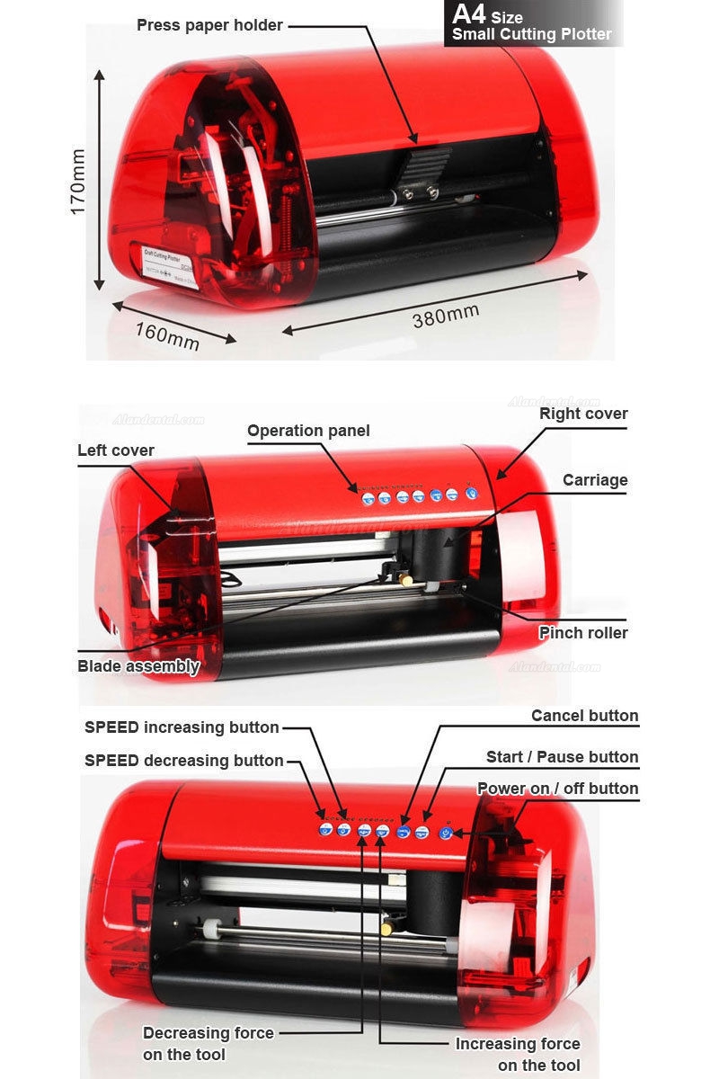 Buy Cheap CUTOK® A4 Portable Desktop Vinyl Sign Cutter Plotter Carving ...