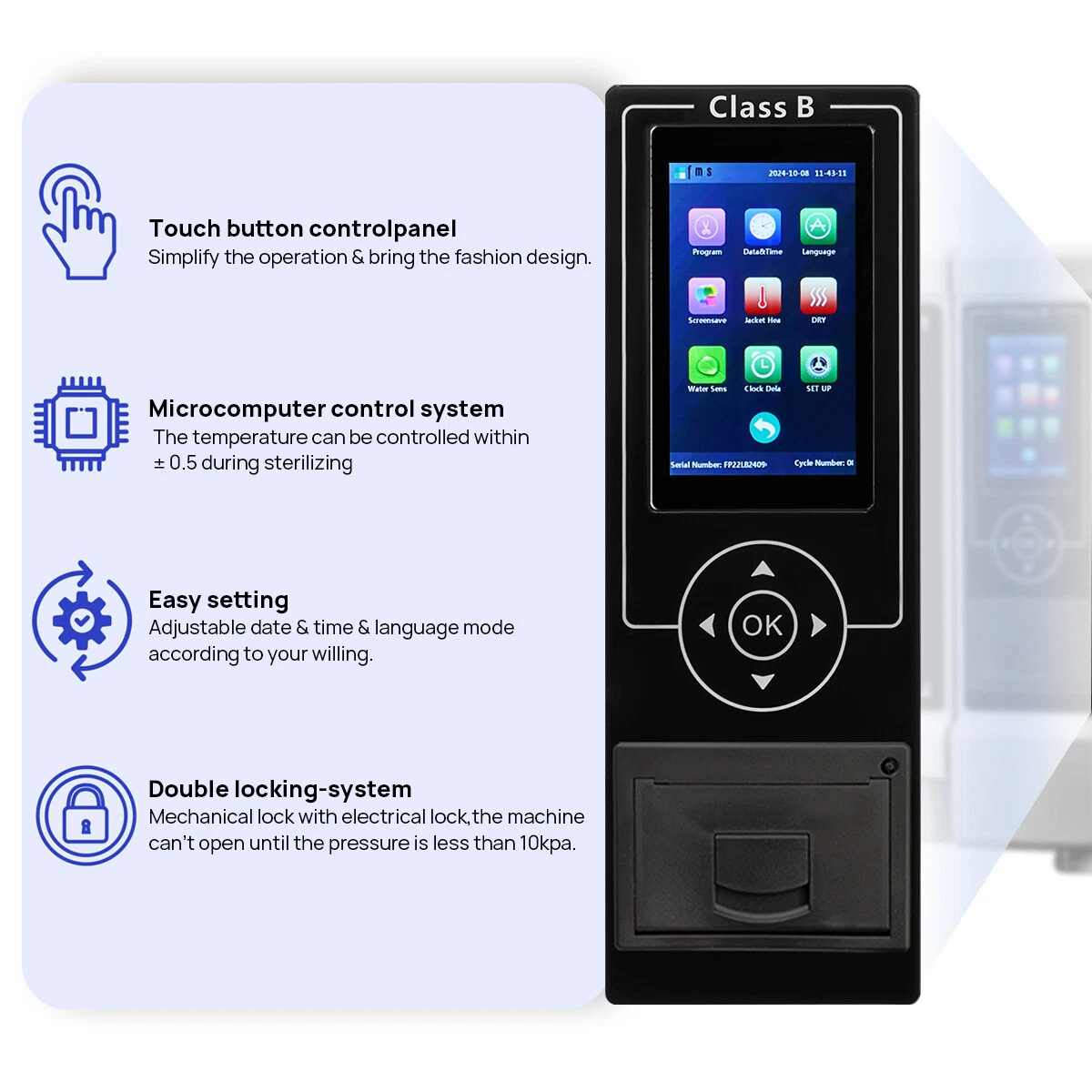 Buy Cheap Fomos Foster Plus 22L Dental Autoclave Steam Sterilizer Built ...